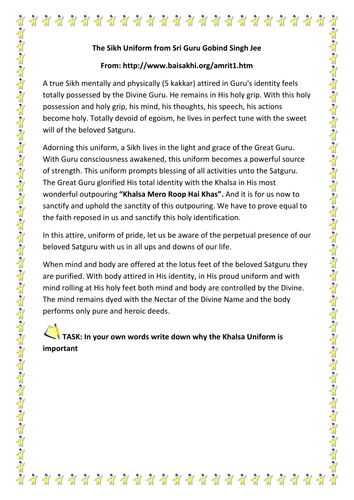 Sikh Identity Lesson 1 | Teaching Resources