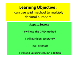Multiplying decimals - Grid Method Ppt | Teaching Resources