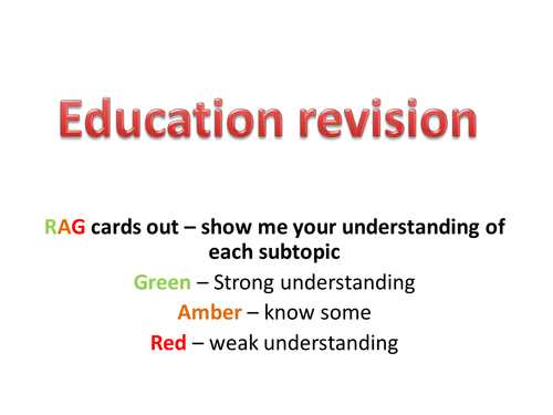 Education revision | Teaching Resources