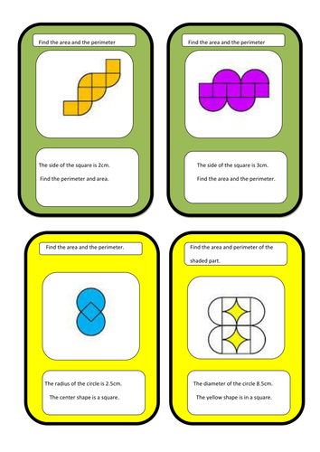 area and perimeter of composite shapes | Teaching Resources