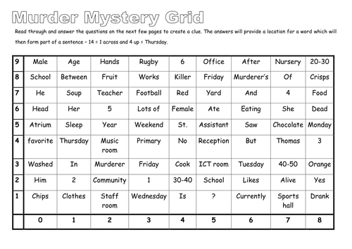 Murder Mystery - Year 6 Revision Topics | Teaching Resources
