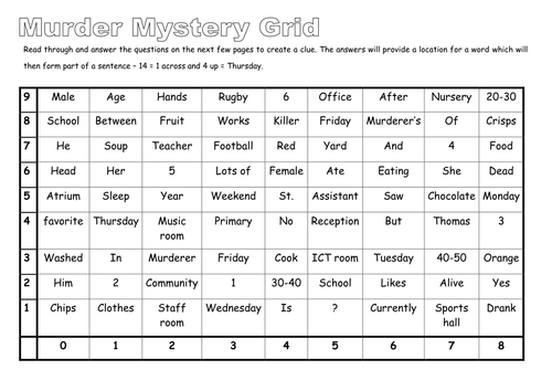 Murder Mystery - Year 6 Revision Topics | Teaching Resources