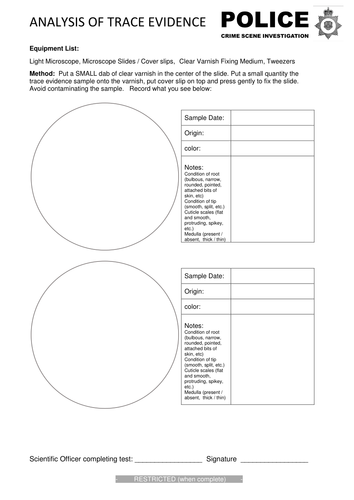 CSI Forensics Course | Teaching Resources