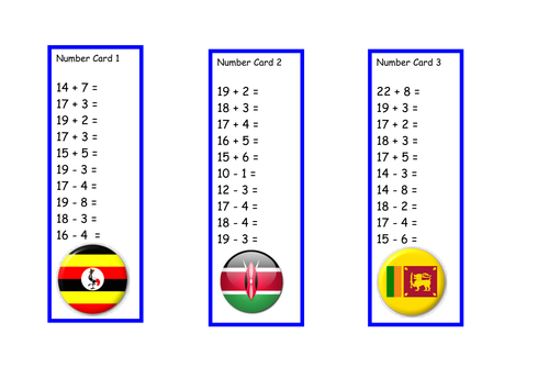Simple Number Cards with Commonwealth logo | Teaching Resources