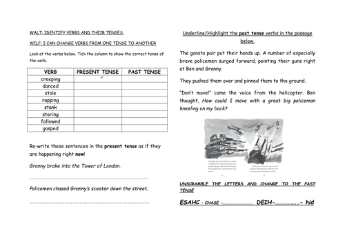 SPAG VERB TENSES REVISION | Teaching Resources