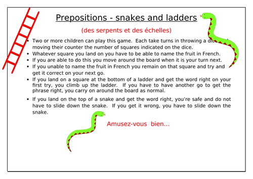 French - Les Fruits - Board Game | Teaching Resources