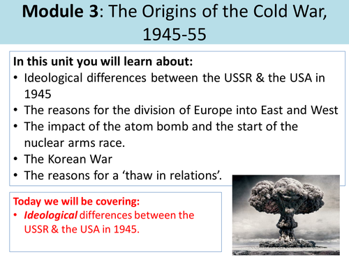 Origins of the Cold War Scheme of Learning | Teaching Resources