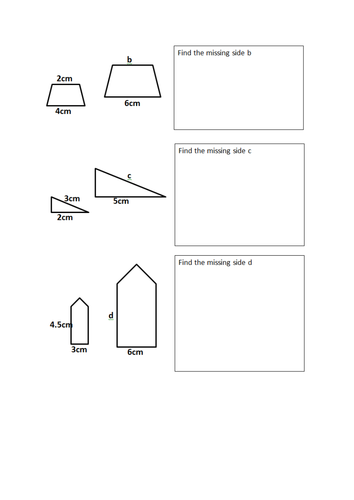 Ratio method for similar shapes | Teaching Resources