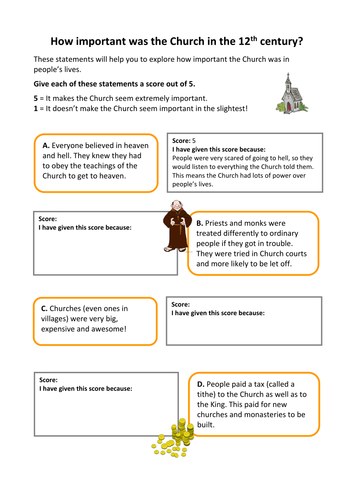 L4 - How important... Church Medieval Britain | Teaching Resources