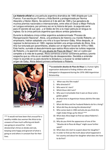 Critica de cine | Teaching Resources