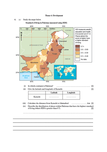 Geography exam question practice | Teaching Resources