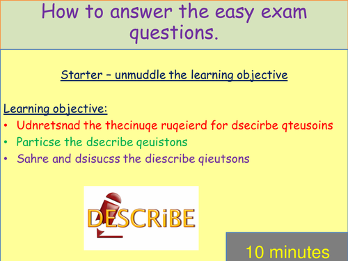 Geography exam question practice | Teaching Resources