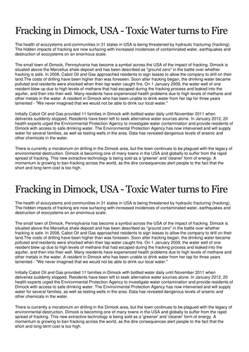 Fracking | Teaching Resources