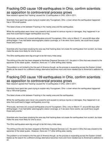 Fracking | Teaching Resources