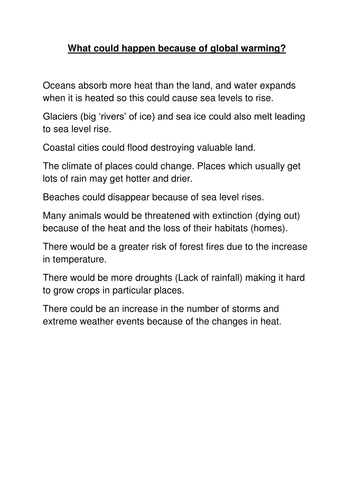 Global Warming | Teaching Resources