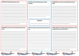 Newspaper Report Planning Template | Teaching Resources