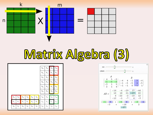 Matrix Algebra | Teaching Resources