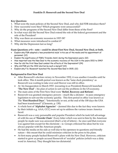 The New Deal | Teaching Resources