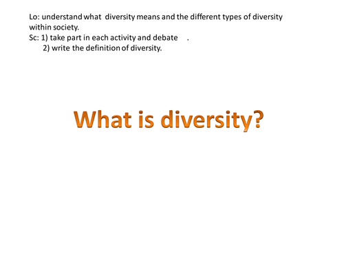 diversity prejudice, difference | Teaching Resources