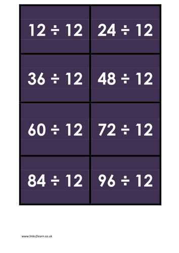 Times Table Matching Cards set 4 of 4 | Teaching Resources
