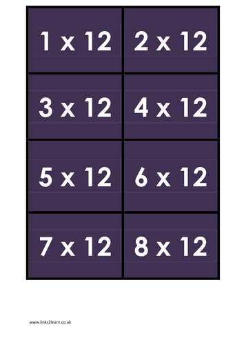 Times Table Matching Cards set 2 of 4 | Teaching Resources