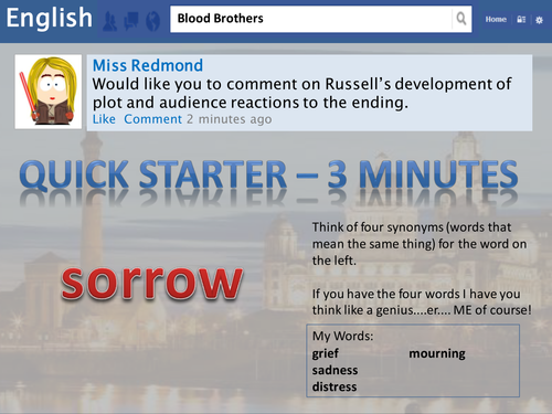 Blood Brothers (lessons 16-23) | Teaching Resources