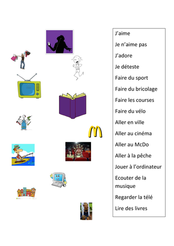 Qu'est-ce que tu aimes faire? | Teaching Resources