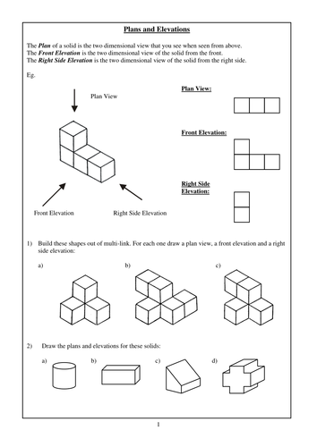 Plans and Elevations | Teaching Resources