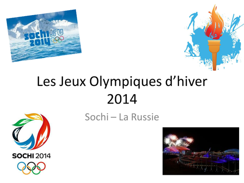 Les jeux olympiques d'hiver 2014 | Teaching Resources
