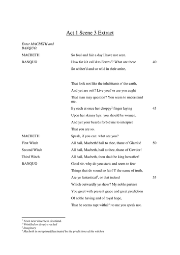 Year 9 Macbeth Scheme of Work - Lesson 4 | Teaching Resources Year 9 Macbeth Scheme of Work - Lesson 4 | Teaching Resources