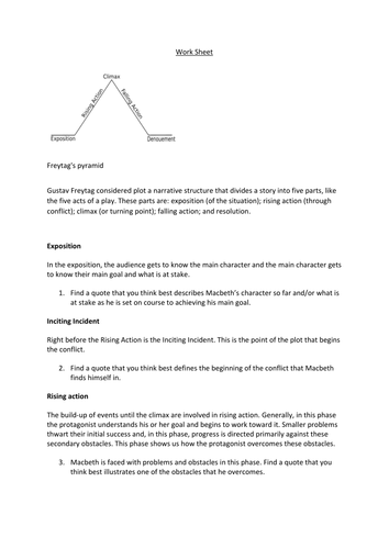 Macbeth: plot and structure | Teaching Resources