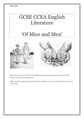 Of Mice and Men Analysis booklet | Teaching Resources
