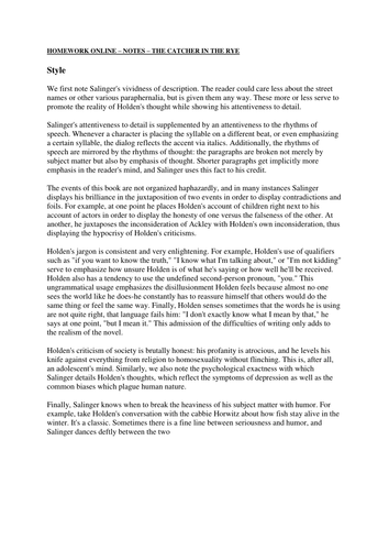 The Catcher in the Rye | Teaching Resources