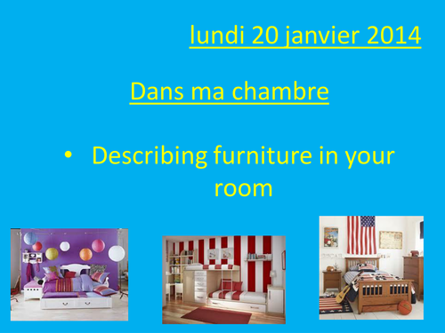 Dans ma chambre | Teaching Resources