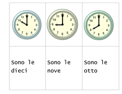 Telling the time in Italian | Teaching Resources