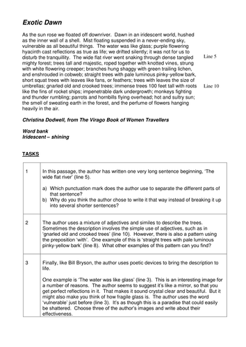 Year 8 Narrative Writing - Lesson Six | Teaching Resources