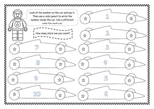 Car number formation sheet | Teaching Resources