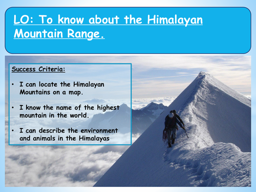 The Himalayan Mountains | Teaching Resources