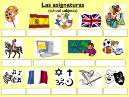 School subjects and adjectives - Spanish | Teaching Resources