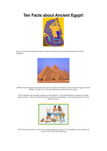 Y3 Ancient Egypt Literacy planning wk 1 | Teaching Resources