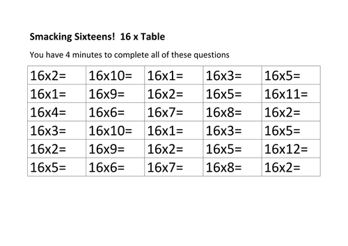 Speed Challenge: 2-digit times tables | Teaching Resources