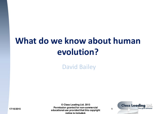 Human evolution - graded questions | Teaching Resources