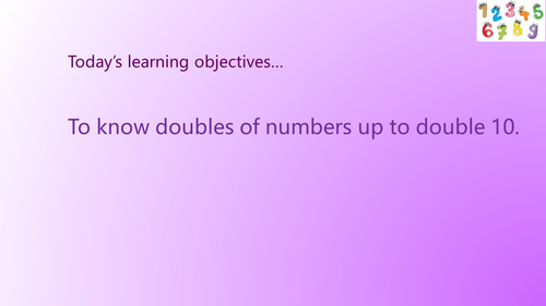 Doubles of numbers up to double 10 KS1 | Teaching Resources