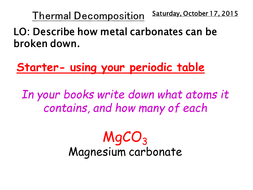 AQA Thermal decomposition / limestone | Teaching Resources