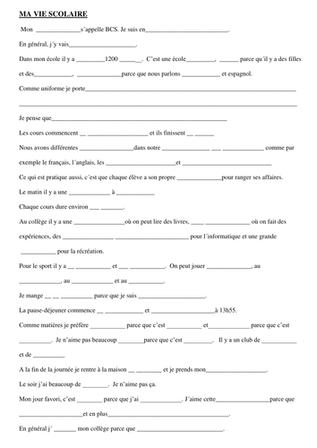 Mon école | Teaching Resources