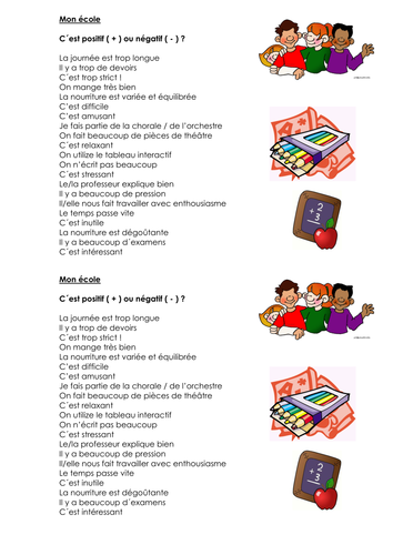 Mon école | Teaching Resources