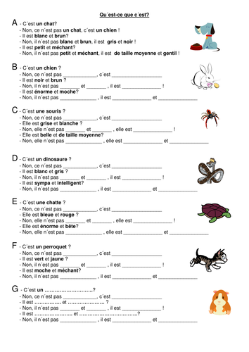 Les Animaux | Teaching Resources