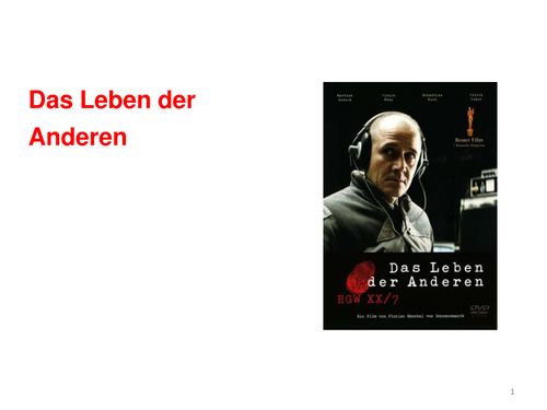 Das Leben der Anderen Speaking Activities | Teaching Resources