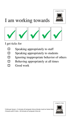 Reward/ behavior support charts | Teaching Resources