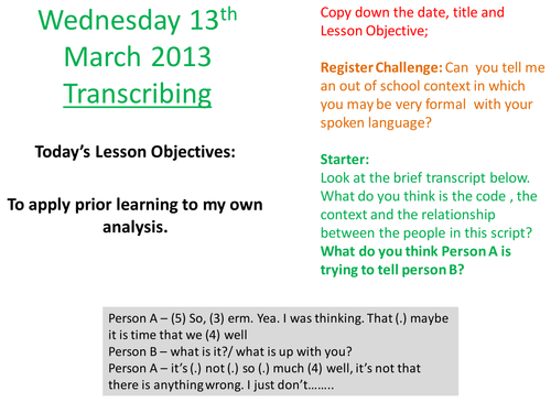 Spoken Language Study - School Talk Scheme | Teaching Resources